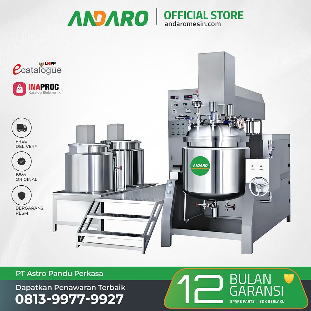 Hydraulic Lifting Vacuum Homogenizer 5-1.000 Liter | Harga Terbaru 2026 ...