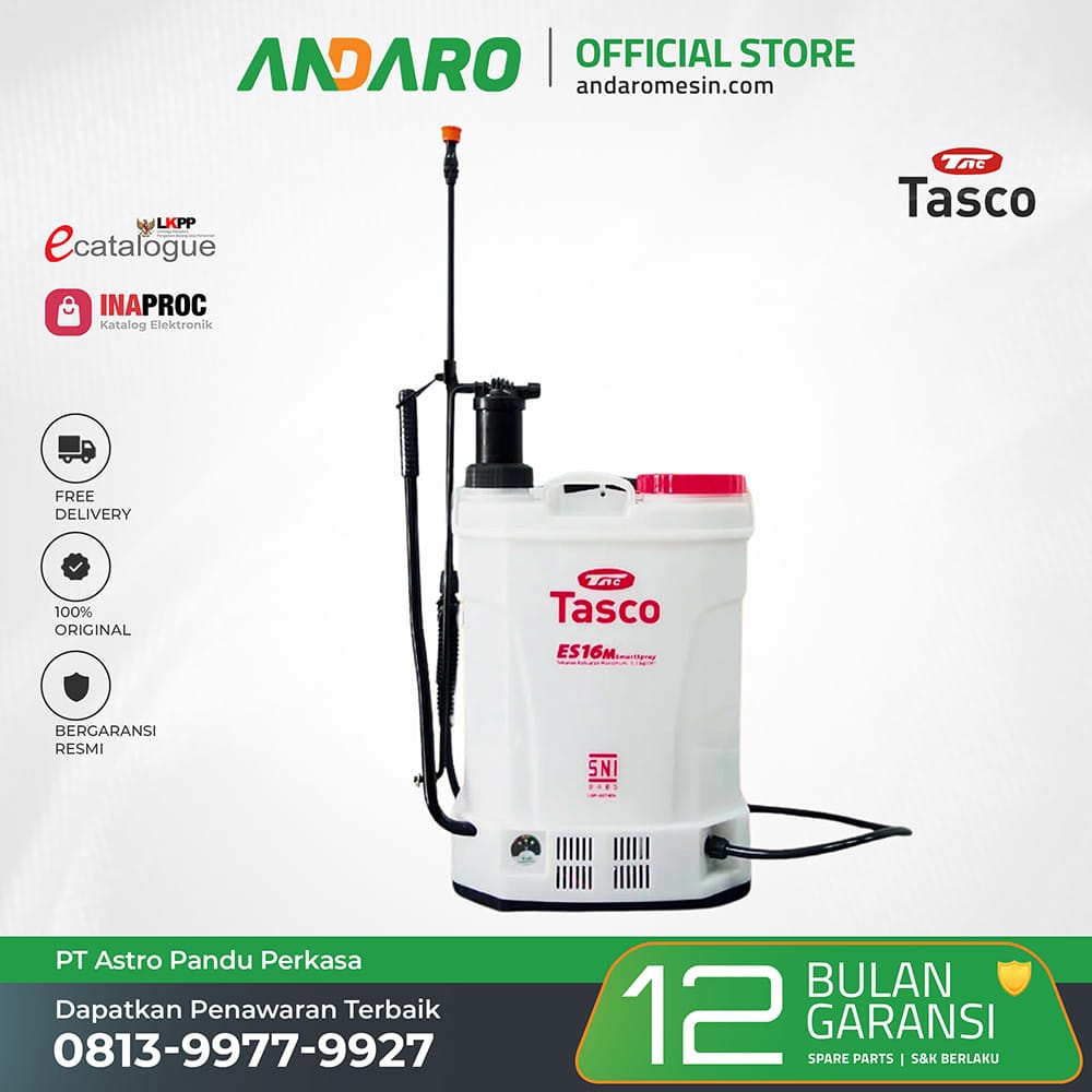 Knapsack Sprayer TASCO ES-16M | Elektrik 16 Liter | Harga Terbaru 2026 ...
