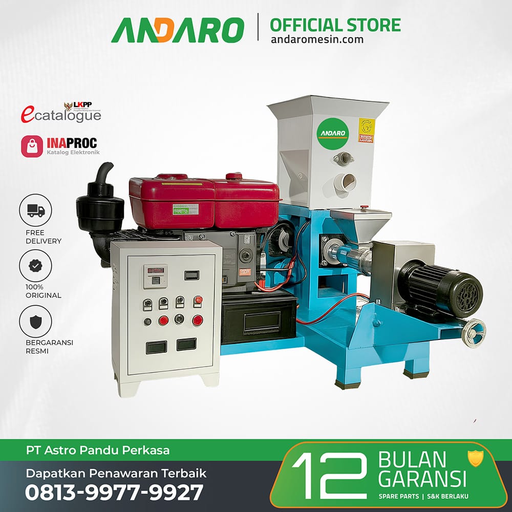 Mesin Cetak Pelet Apung Extruder ANDARO ACP-050EXT | Harga Terbaru 2026 ...