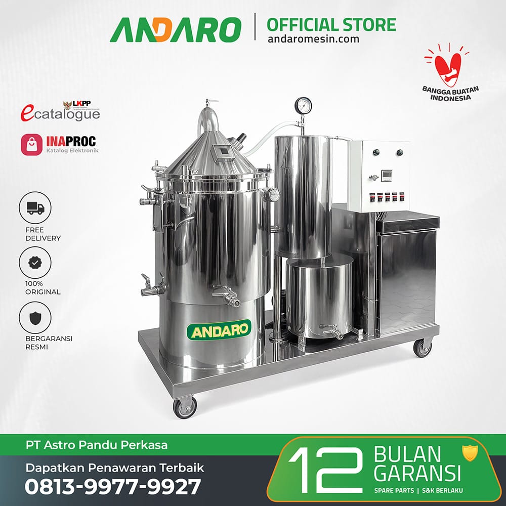 Mesin Evaporator Vacuum Pengurang Kadar Air AEV-025L | 25 liter | Harga ...