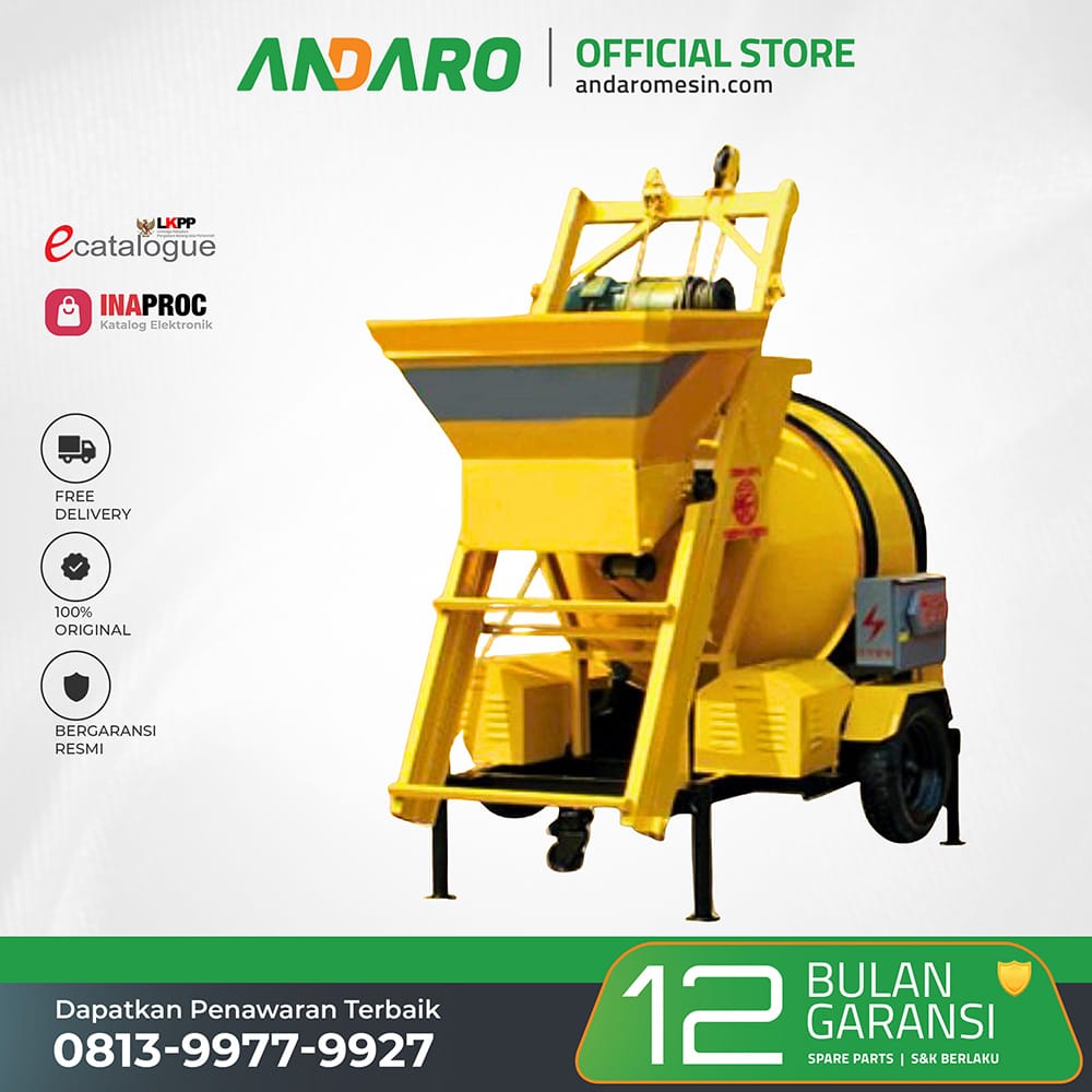 Mesin Molen Pengaduk Semen Beton ANDARO ACMM-1150L | 1150 Liter | Harga ...