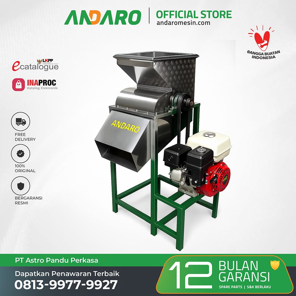 Mesin Parut Sagu ANDARO ADR-MPS100 | 100 Kg/Jam | Harga Terbaru 2026 ...