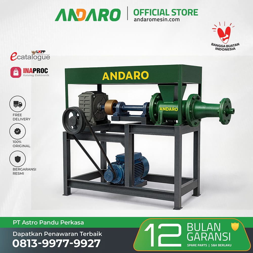 Mesin Extruder Cetak Briket Arang ABM-200 | Harga Terbaru 2026 - Andaro ...