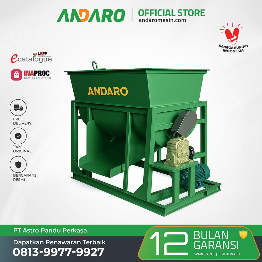 Mesin Pengaduk Briket Arang ANDARO AMB-200 | Harga Terbaru 2026 ...
