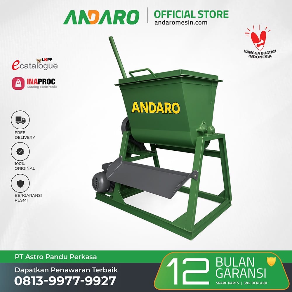 Mesin Pengaduk Briket Arang ANDARO AMB-100 | Harga Terbaru 2026 ...