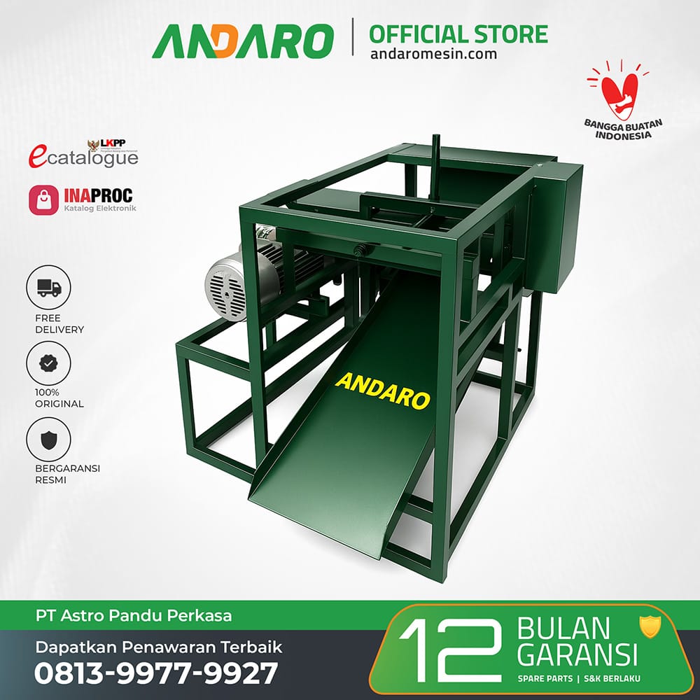 Mesin Pengupas Sabut Kelapa ADR-MKS400 | Harga Terbaru 2026 - Andaro Mesin