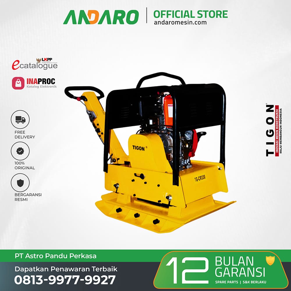 Mesin Stamper Kodok Reversible Plate Compactor TG-CR330 | Harga Terbaru ...