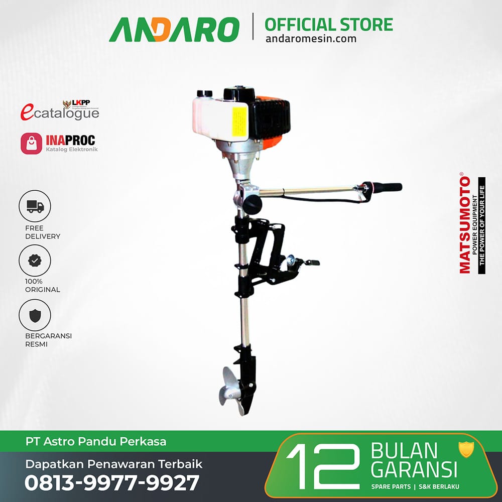 Mesin Tempel Perahu Outboard MOB-830G | 2 Tak 3HP | Harga Terbaru 2025 ...