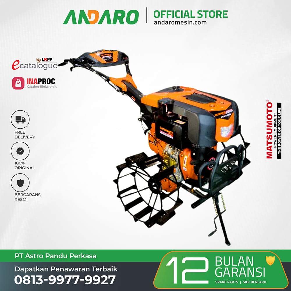 Mesin Traktor Bajak Sawah MTM-1390 DEX | Tiller Cultivator | Harga ...