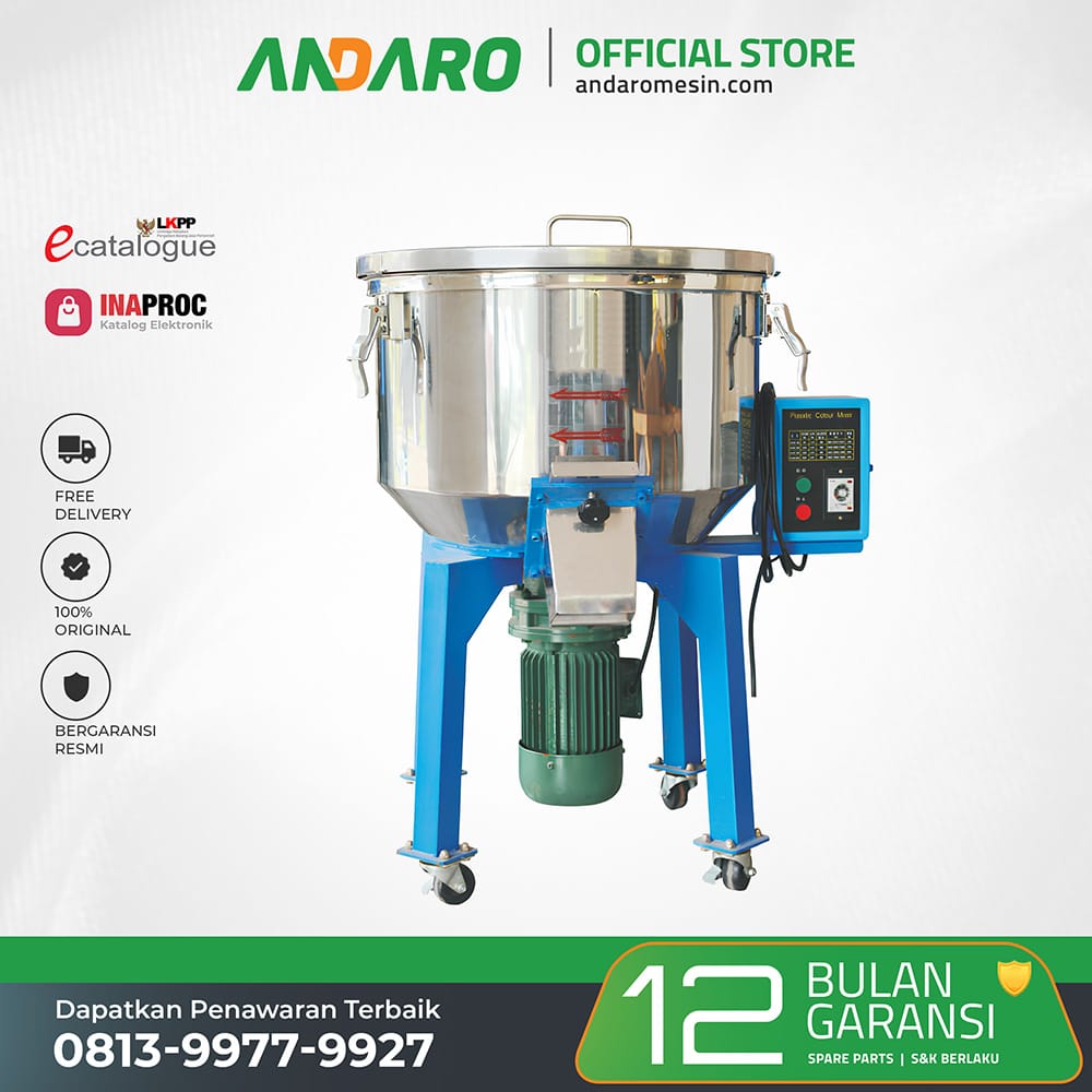 Resin Mixer ANDARO AVR-50M | Mesin Pewarna Biji Plastik 50 Kg | Harga ...