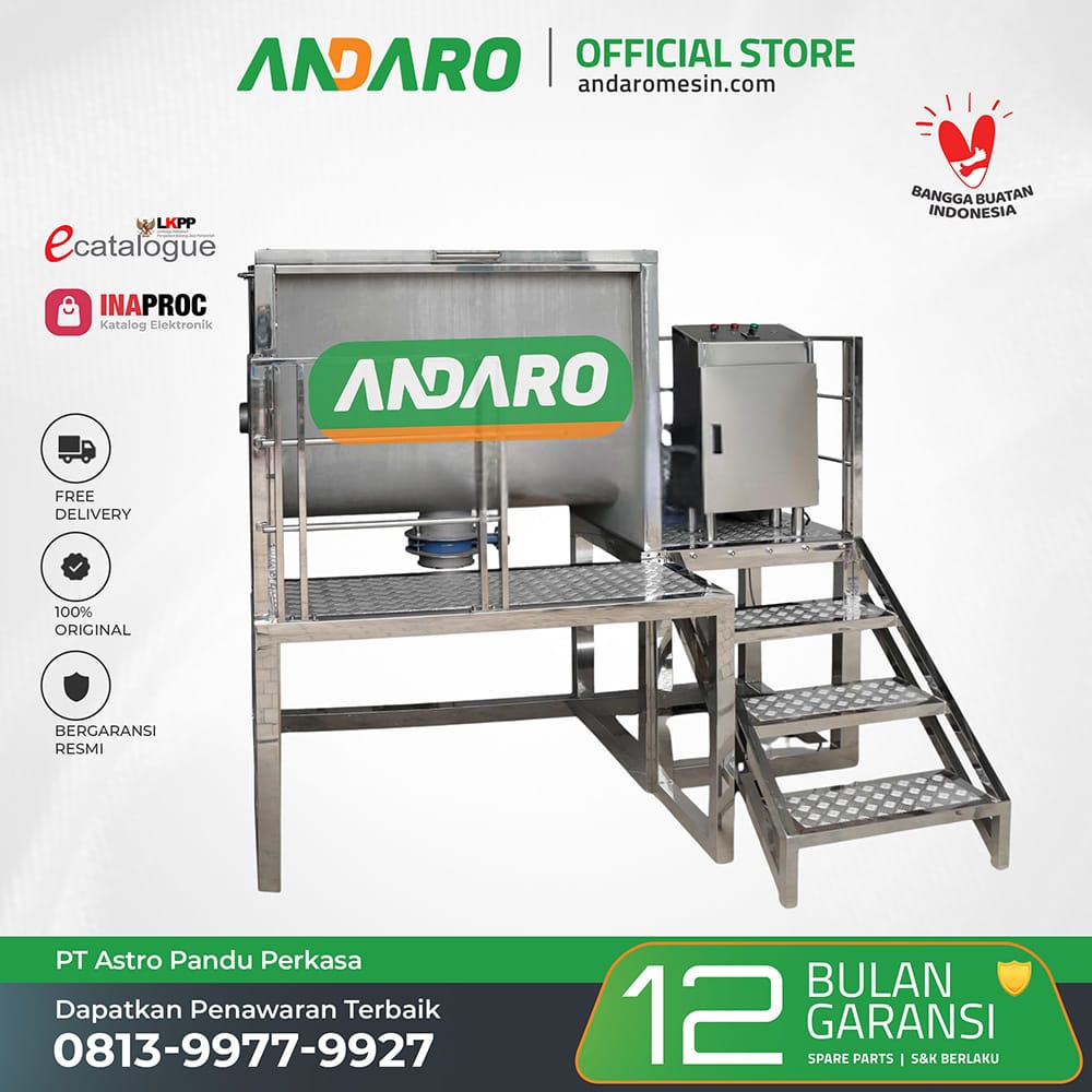 Ribbon Mixer With Stage ARM-300ST | 300 Kg/Proses | Harga Terbaru 2026 ...