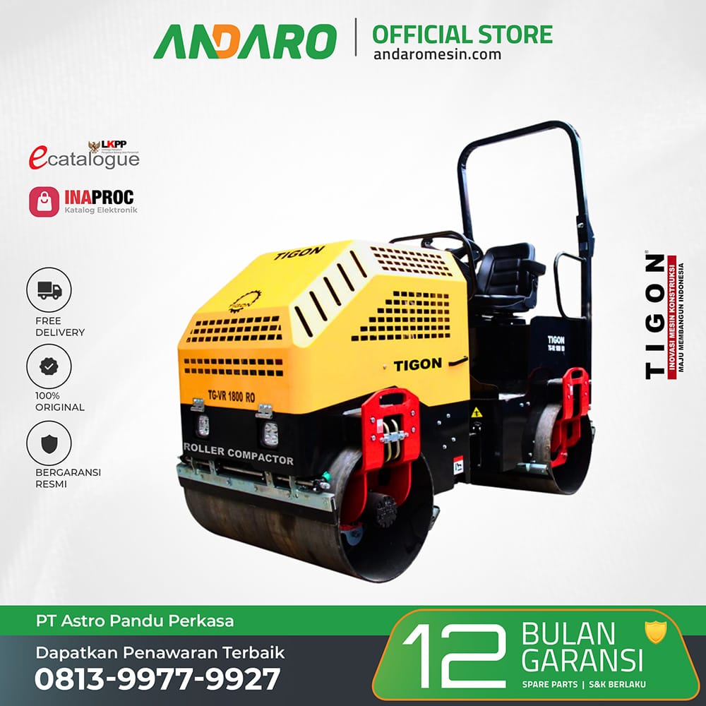 Roller Compactor TG-VRR1800RO | Mesin Pemadat & Perata Jalan | Harga ...