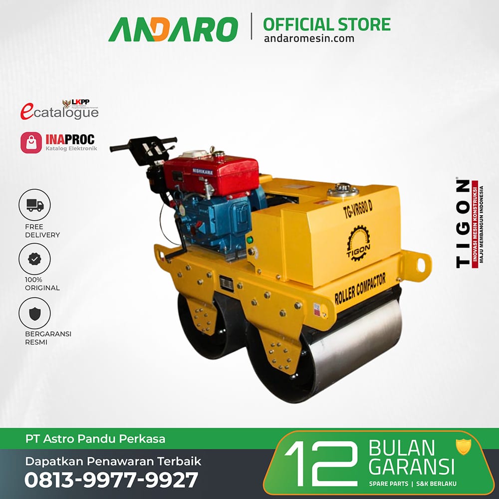 Roller Compactor TG-VR680D | Mesin Pemadat & Perata Jalan | Harga ...