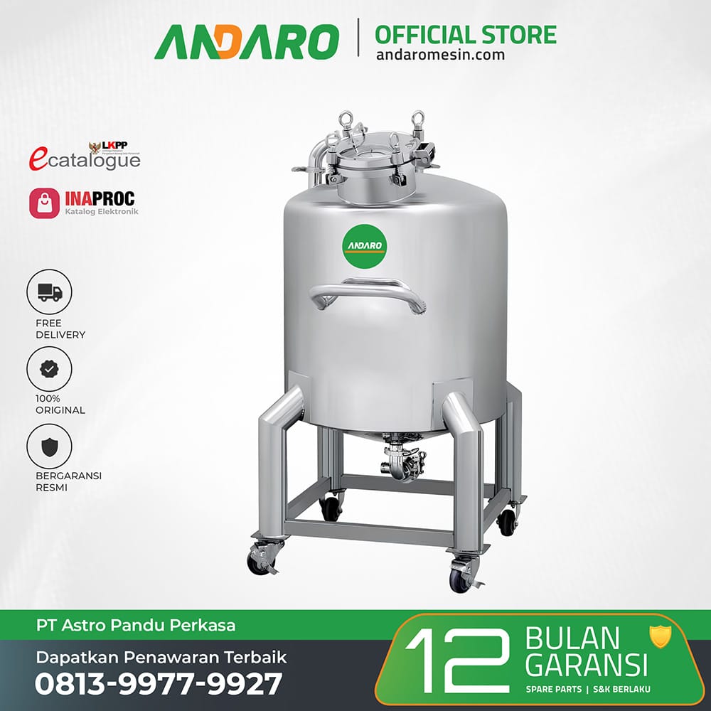Sealed Storage Tank 100-2.000 Liter | Harga Terbaru 2026 - Andaro Mesin