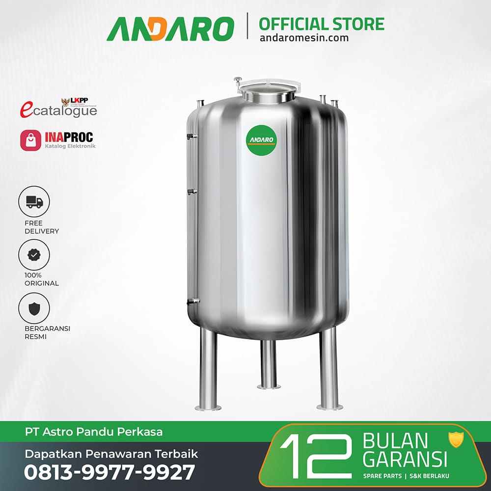 Stationary Storage Tank 100-5.000 Liter | Harga Terbaru 2026 - Andaro Mesin