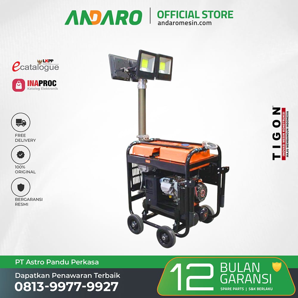 Tower Light 4in1 Generator Bensin TWG-6500E | Harga Terbaru 2026 ...