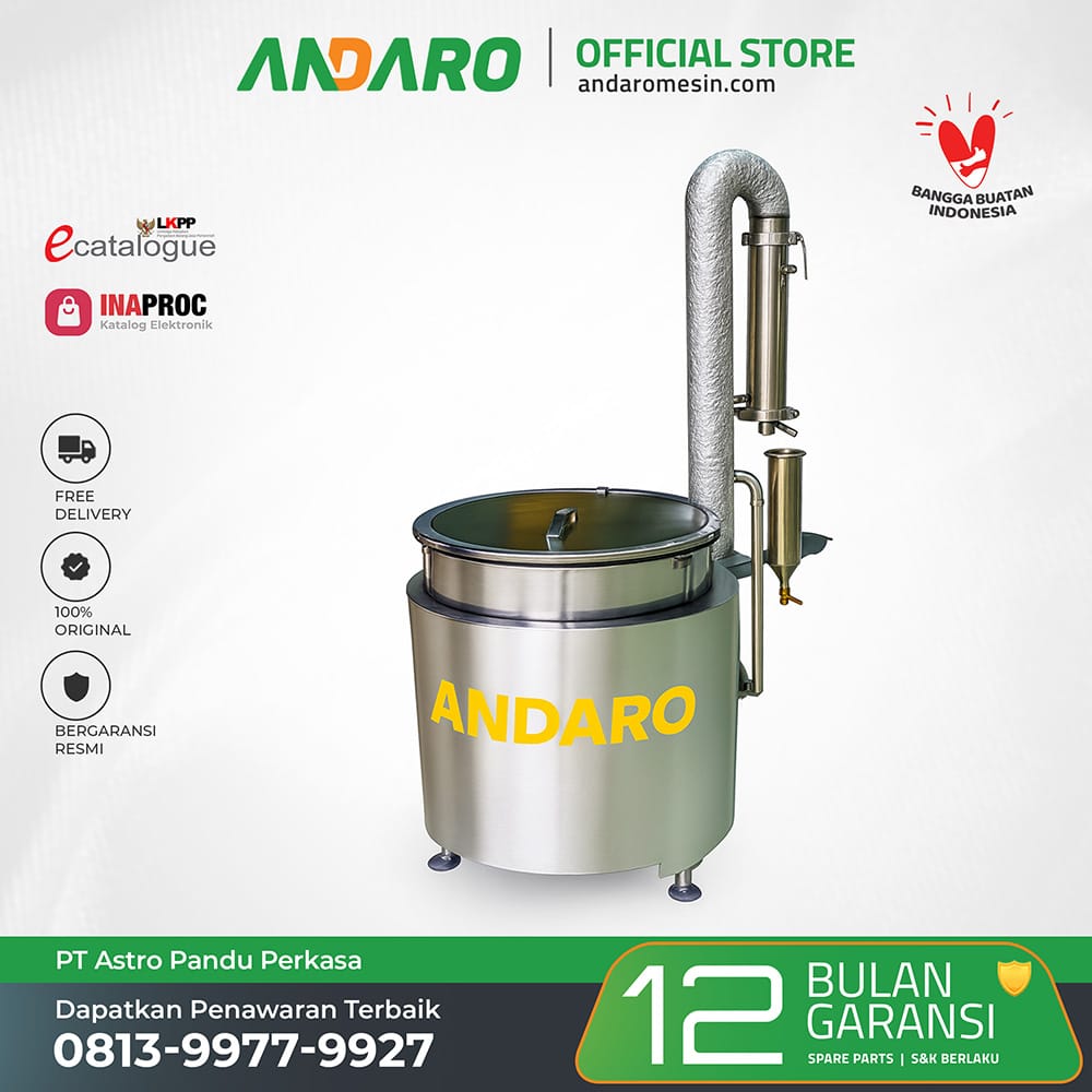 Mesin Destilasi Penyulingan Minyak Atsiri MDA-10 | 10 Kg/Proses | Harga ...