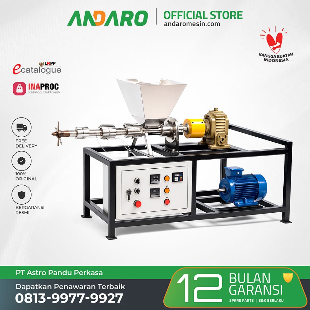 Mesin Ekstrusi Extruder Plastik ANDARO AEXP-1000W | Harga Terbaru 2026 ...