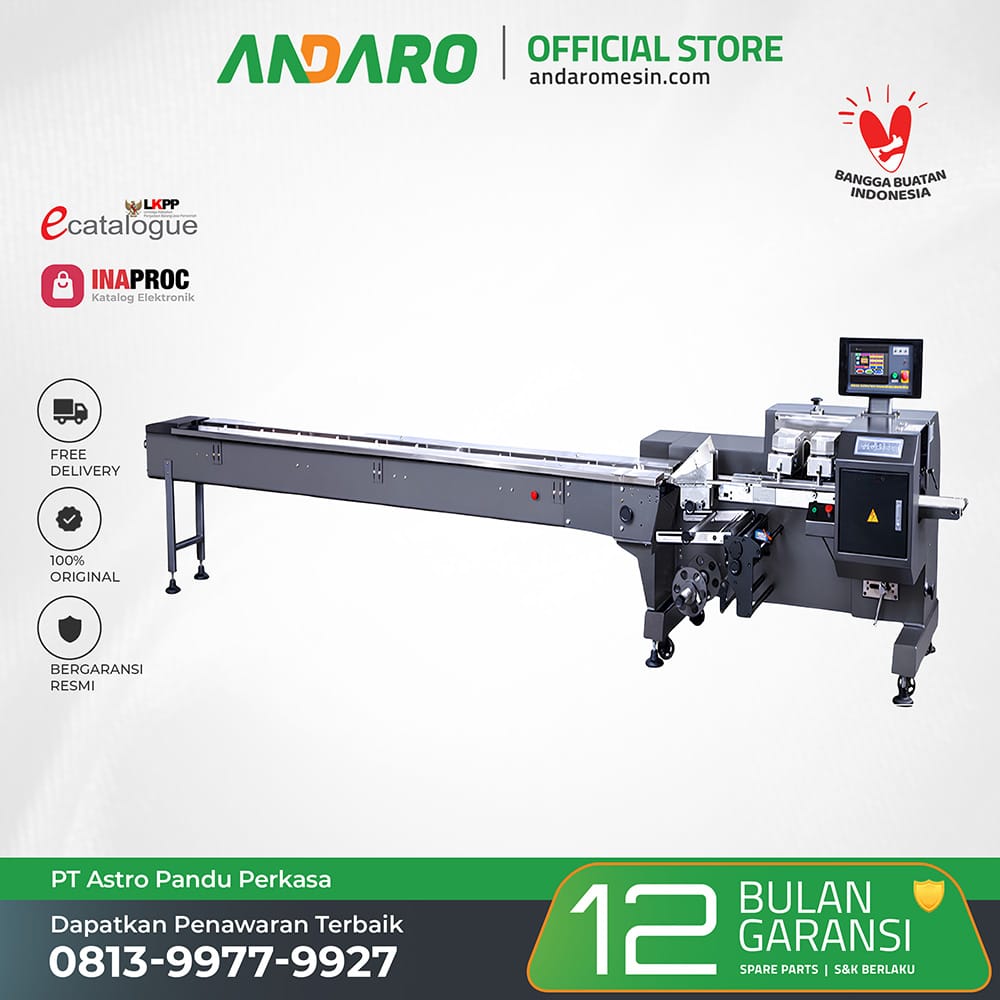 Mesin Horizontal Flow Wrapping PAVO-120CR | Pembungkus Roti, Snack ...