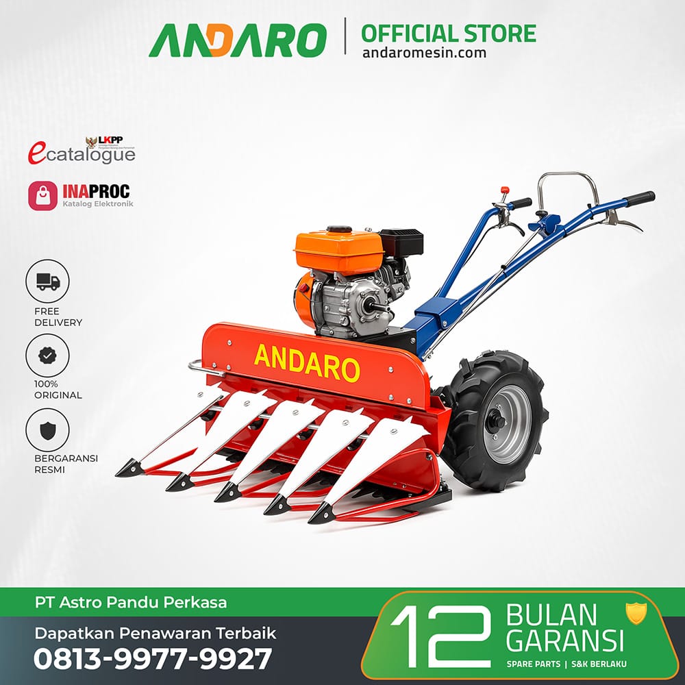 Mesin Panen Padi MPP-7HP | Paddy Reaper Traktor Tangan 7HP | Harga ...