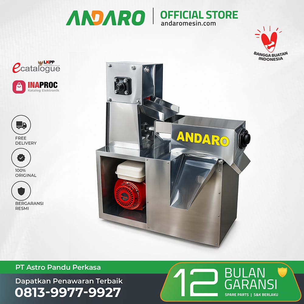 Mesin Pemarut & Pemeras Pati Singkong Kombinasi MPPS-100K | Harga ...