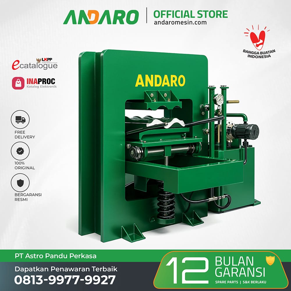 Mesin Pencetak Genteng Hidrolik Beton MCG-1000P | Harga Terbaru 2025 ...