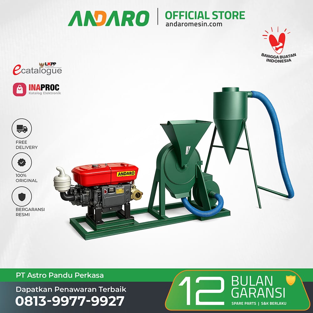 Mesin Penepung Beras Cyclon PBC-500K | Harga Terbaru 2026 - Andaro Mesin