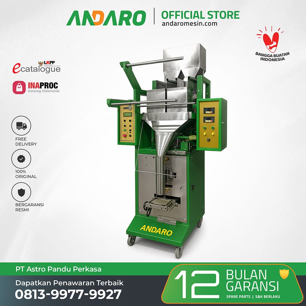 Mesin Pengemas Packing Sachet Sistem Weigher 2 Head | Harga Terbaru ...