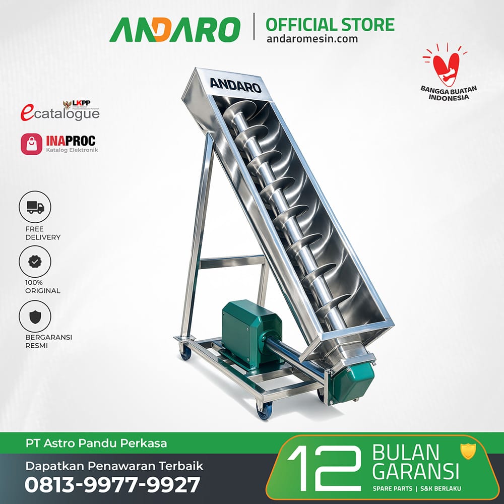 Mesin Screw Conveyor ANDARO | Harga Terbaru 2026 - Andaro Mesin
