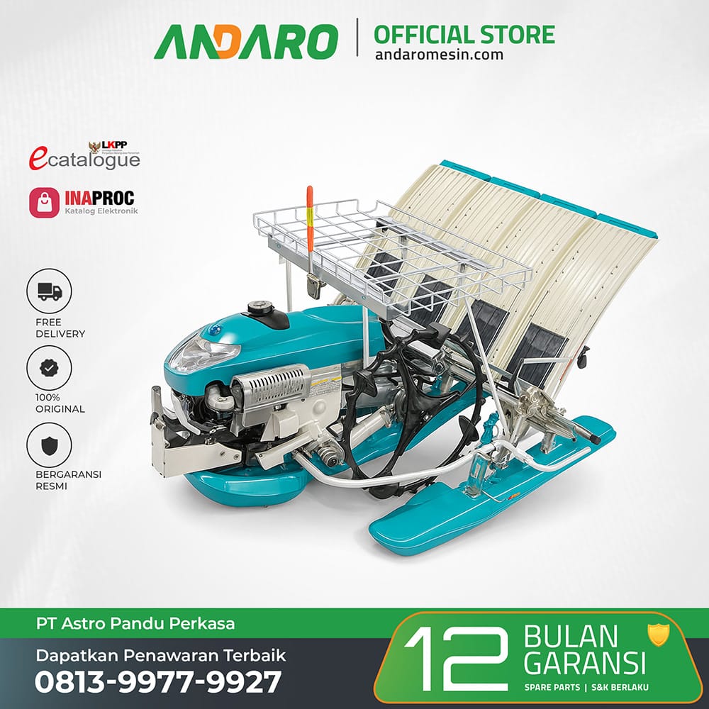 Mesin Tanam Padi 4 Baris MTP-4B | Rice Transplanter Otomatis 4.5HP ...