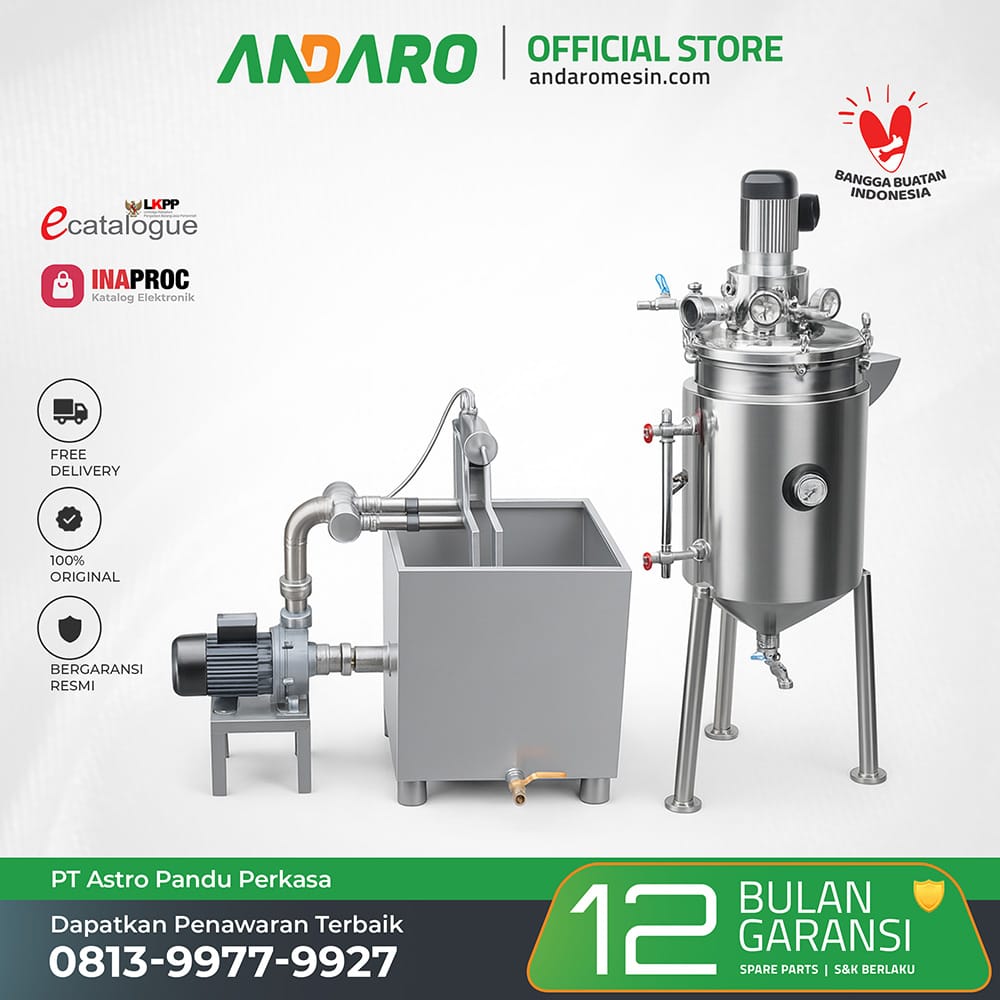 Mesin Vacuum Evaporator ANDARO AMVE-25L | Harga Terbaru 2026 - Andaro Mesin
