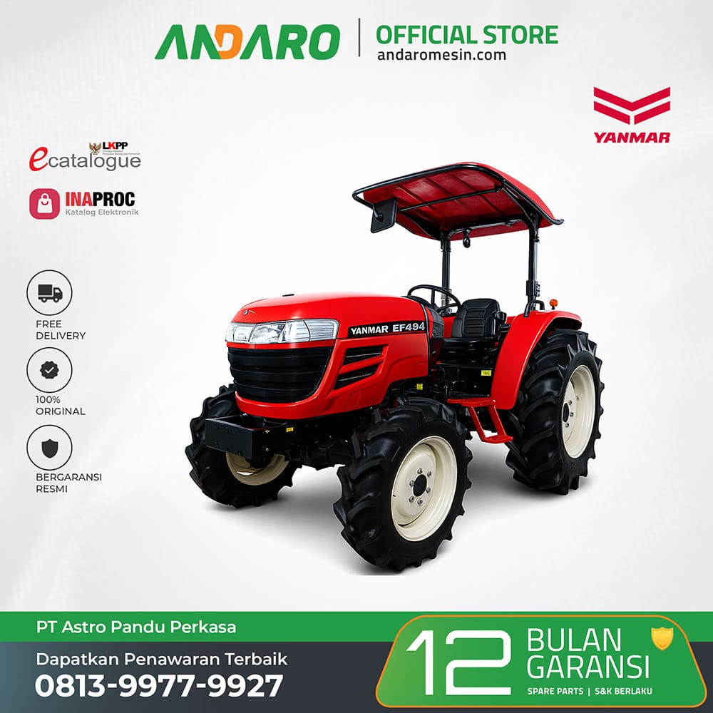 Traktor Yanmar 4 Roda EF494T | Tractor Diesel 49HP | Harga Terbaru 2026 ...